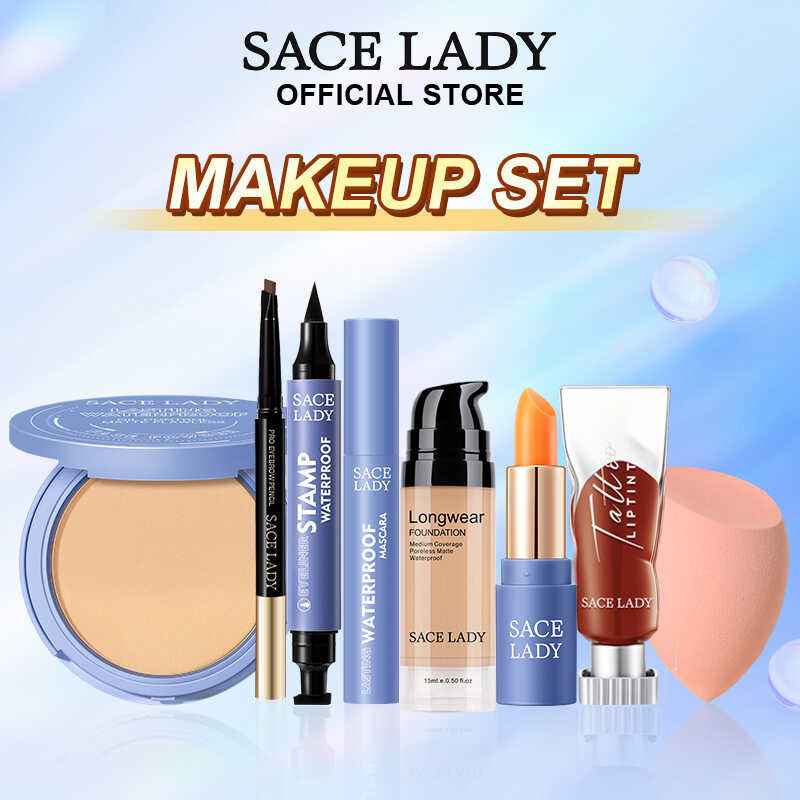 LADY SACE Waterproof Complete Cosmetics Kit 8Pcs [Pressed Powder ...