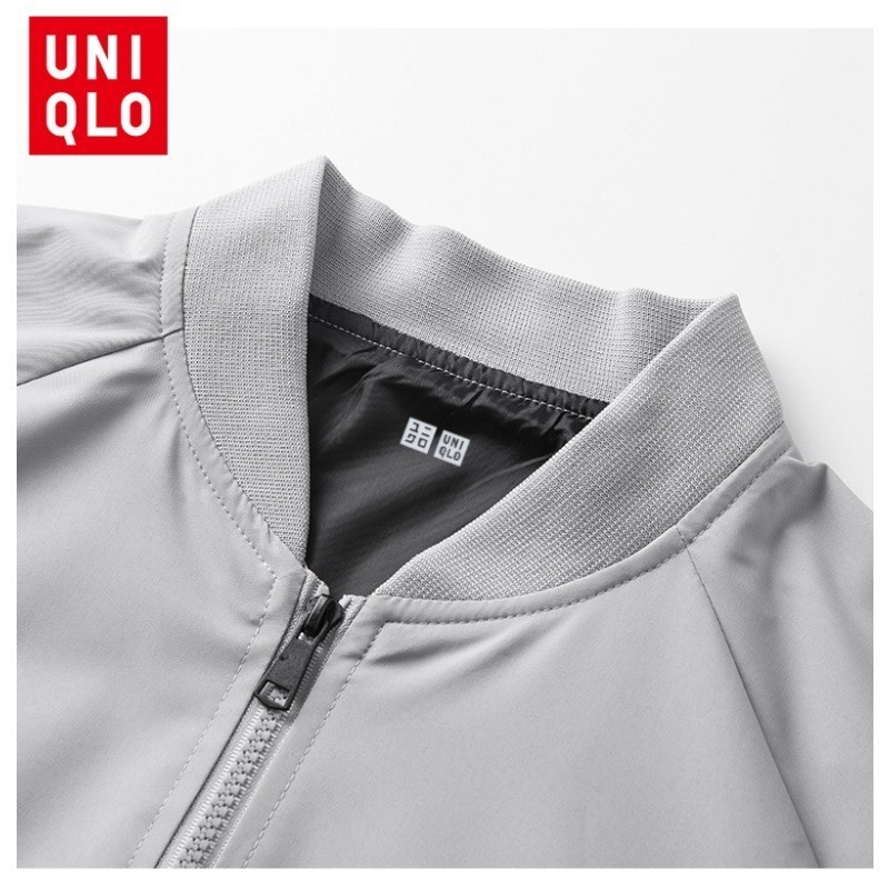 UNIQLO Loose long sleeve baseball collar jacket M-5XL zipper jacket ...