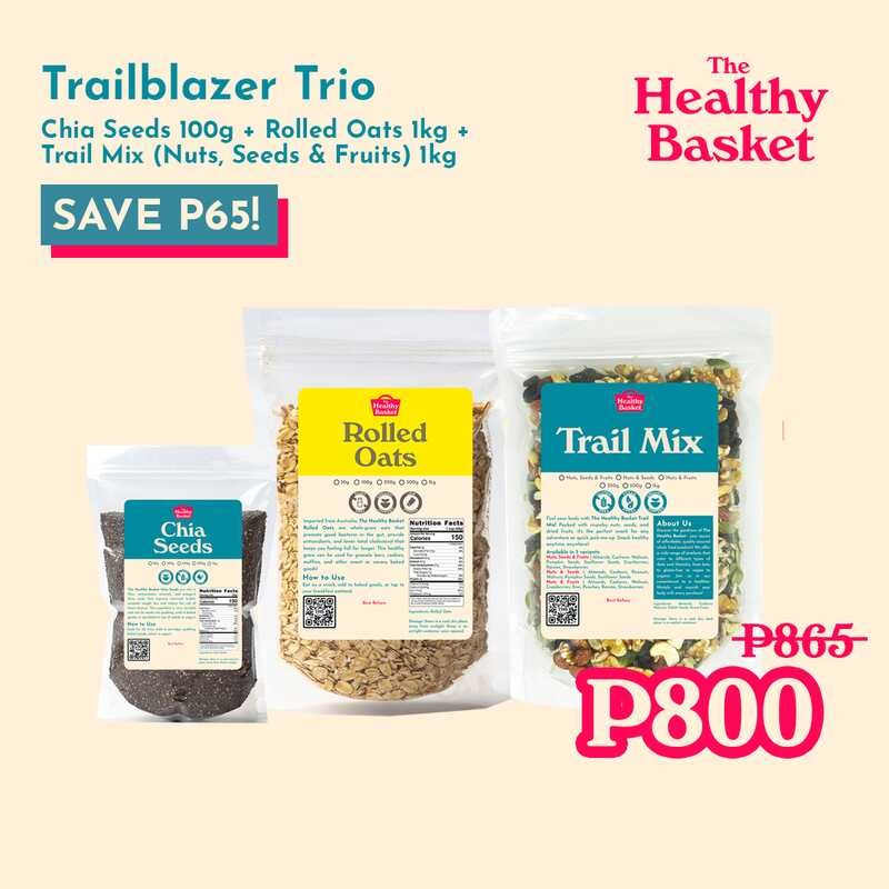 Healthy Basket Trailblazer Trio (Chia Seeds Rolled Oats + Trail Mix ...