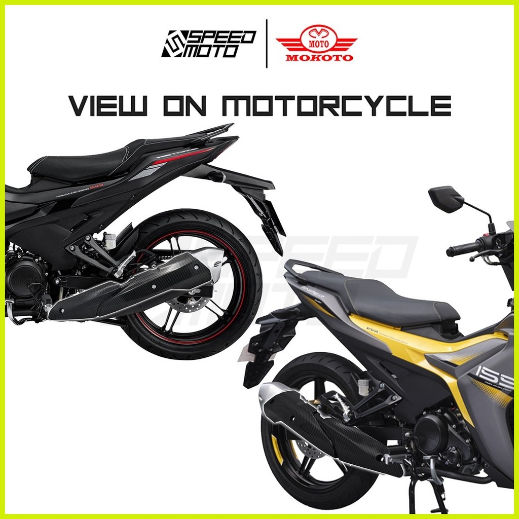 SNIPER 155 MUFFLER COVER CARBON Z-1003 / MOTORCYCLE HEAT GUARD COVER ...