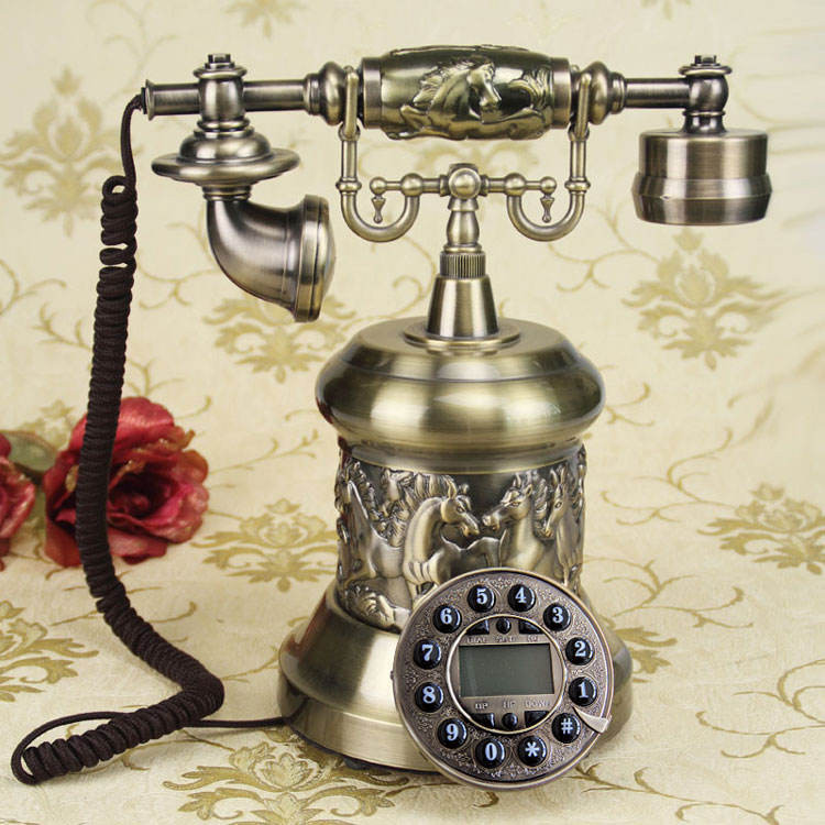European-style Telephone Antique Craft Telephone Old-fashioned Antique ...