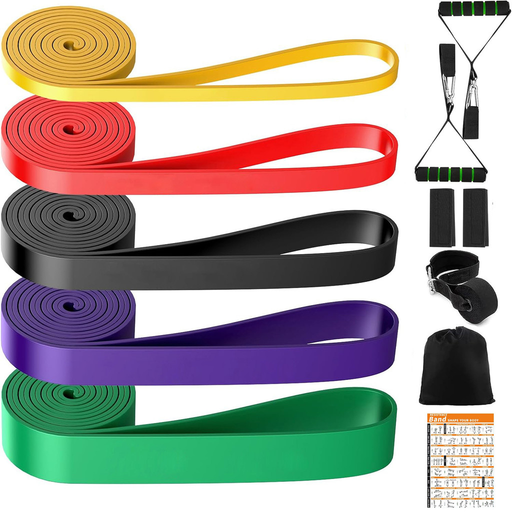 WOSWEIR-Elastic Training Gum Resistance Bands Gym Home Fitness Expander ...