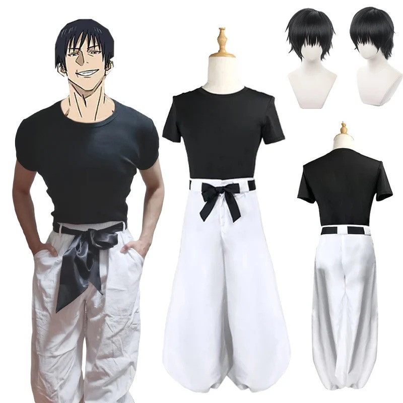 §≈ Jujutsu Kaisen Anime Fushiguro Toji Cosplay Uniform Top Pants Suit ...