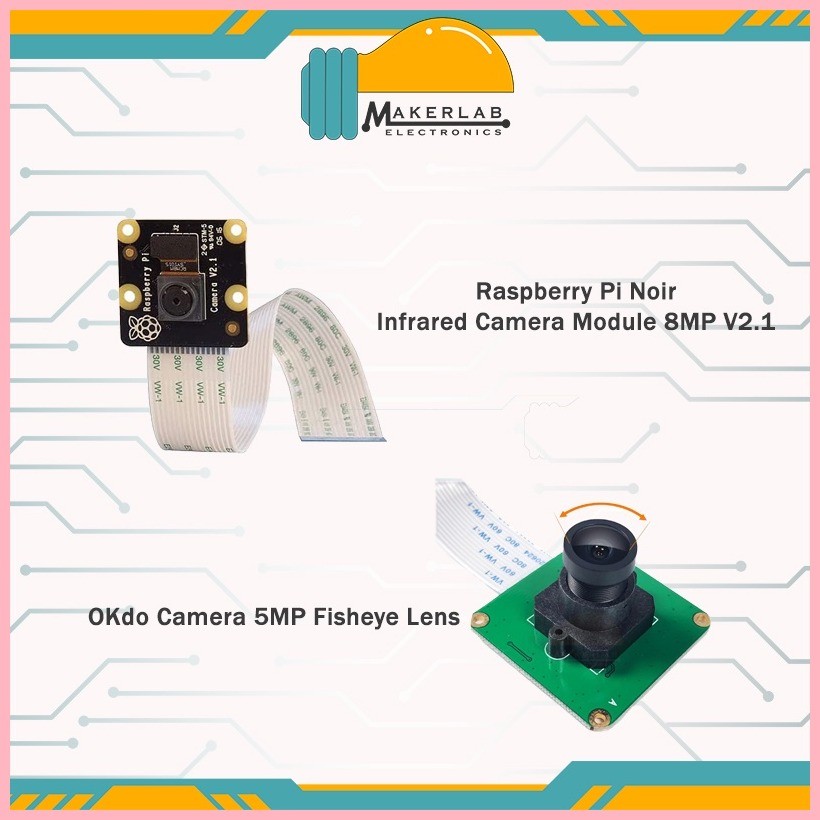 Raspberry Pi 8MP Camera v2 | NoIR Infrared Camera | OKdo Camera 5MP ...