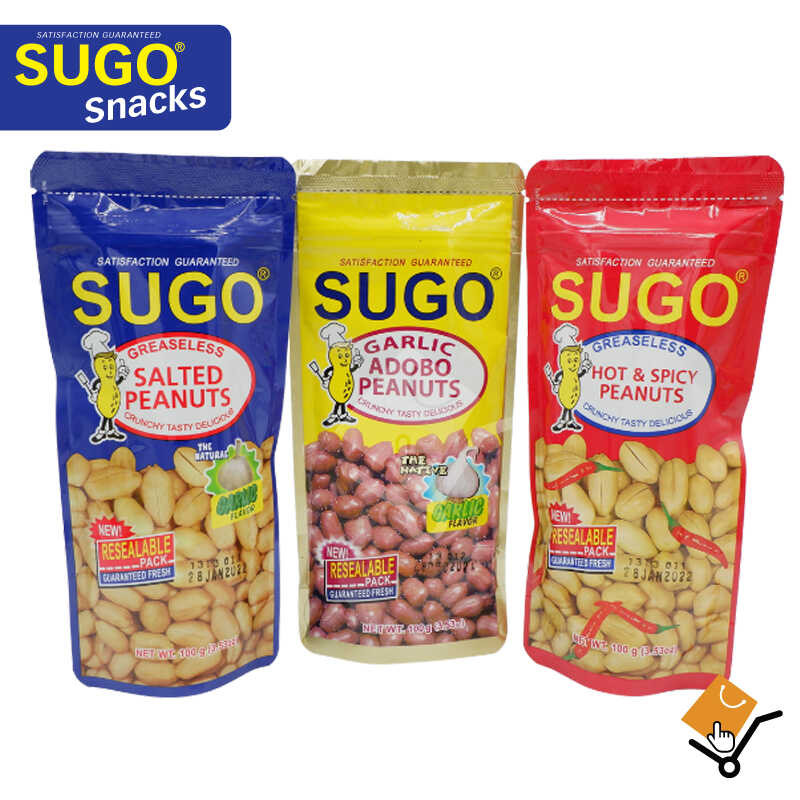 In vogue Sugo Greaseless Salted Peanuts Resealable Pack Set of 3,100 g ...