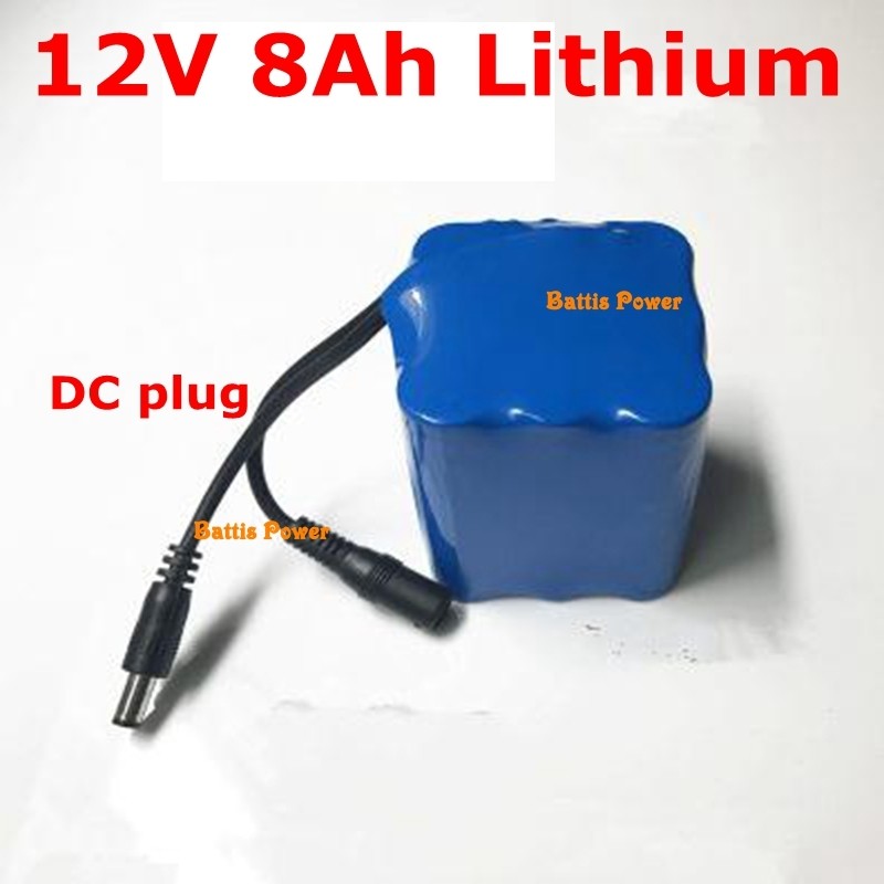 Real Capacity 79 8Ah Lithium 8000Mah Li Dc Portable Li-Ion 12V 18650 ...