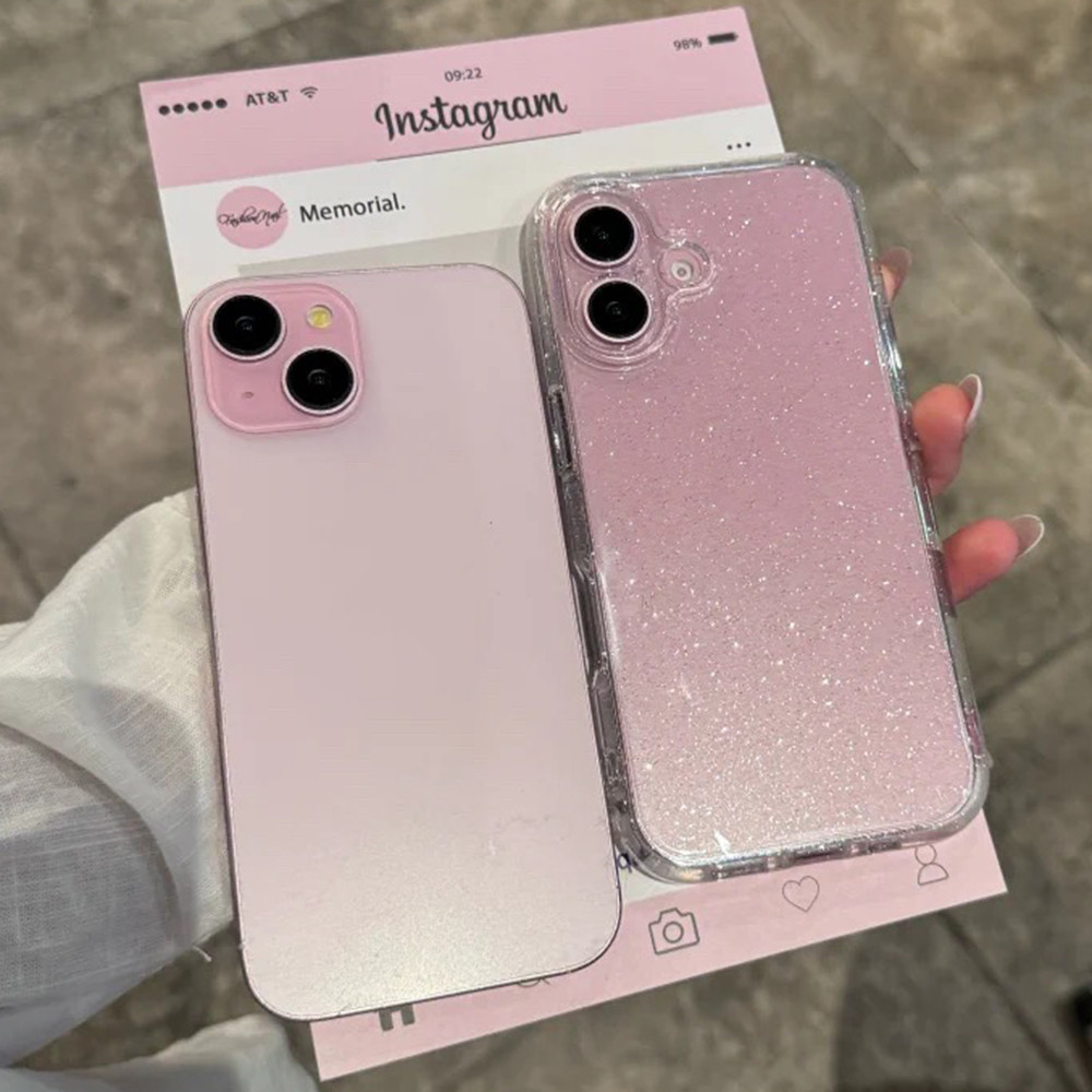 Simple Casing Glitter Shiny Phone Case For iPhone 16ProMax 16Pro 16 ...