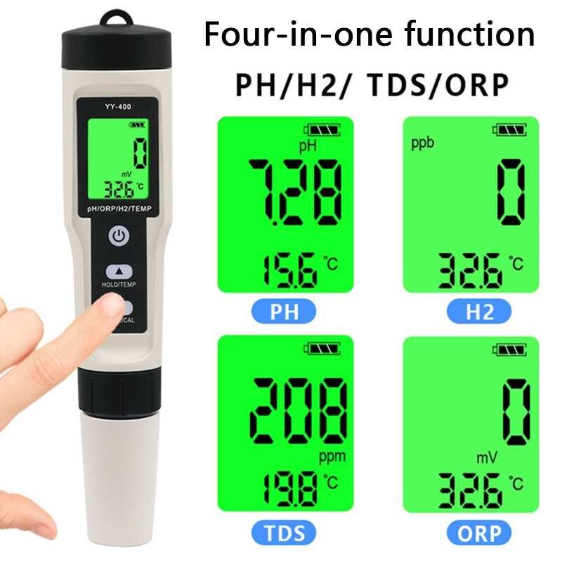 PH 4-In-1 Tester Digital Quality Meter Ph ORP TEMP Test Pen High ...