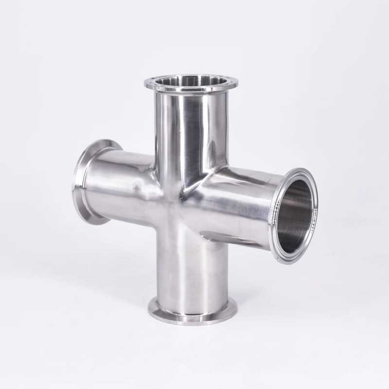 51Mm ∮ Pipe OD X 2" Tri Clamp Cross 4 Ways Splitter SUS 304 Stainless ...
