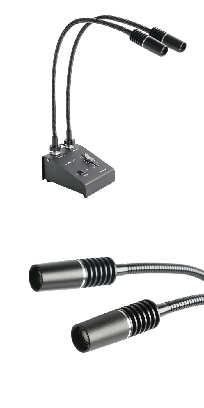 6W 6500K Dual Gooseneck LED Lamp Adjustable Spot Light Fill Illuminator ...