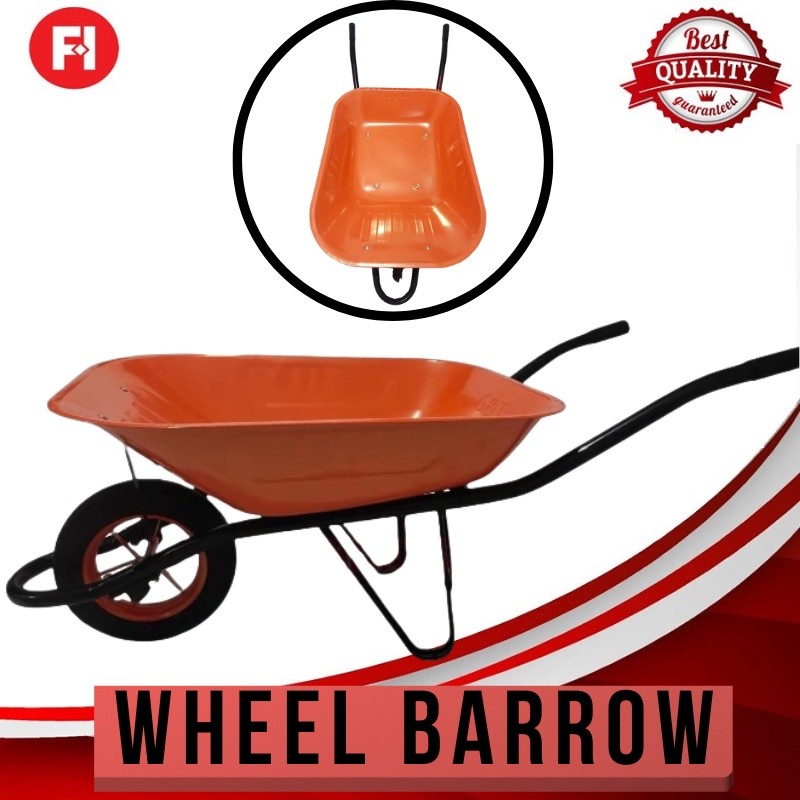 HEAVY DUTY G&T WHEEL BARROW FOR GARDNING AND CONSTRUSTION WITH SOLID ...