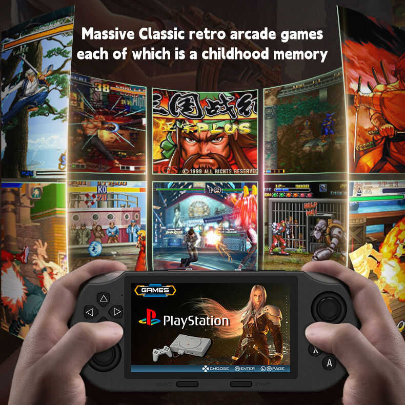 Retro Sf3000 Handheld Game Console Hine 4.5 Inch IPS Screen Games Kids ...