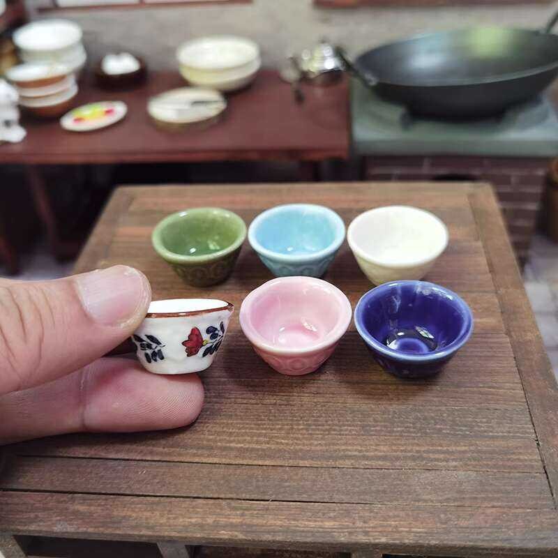 Miniature Ceramic Tea Cup Pocket Model Kitchen Pretend Play Food ...