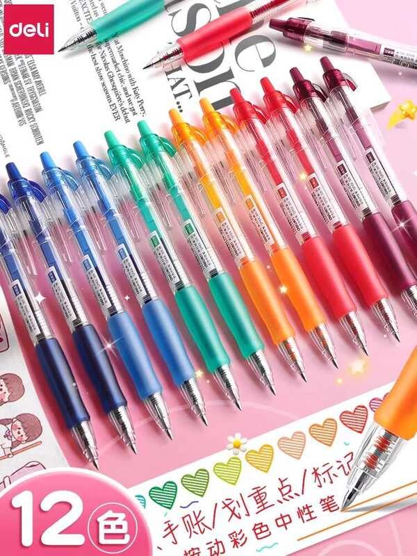 Deli Colorful Gel Note-Taking, Special Marking Pens, Click-Type, High ...