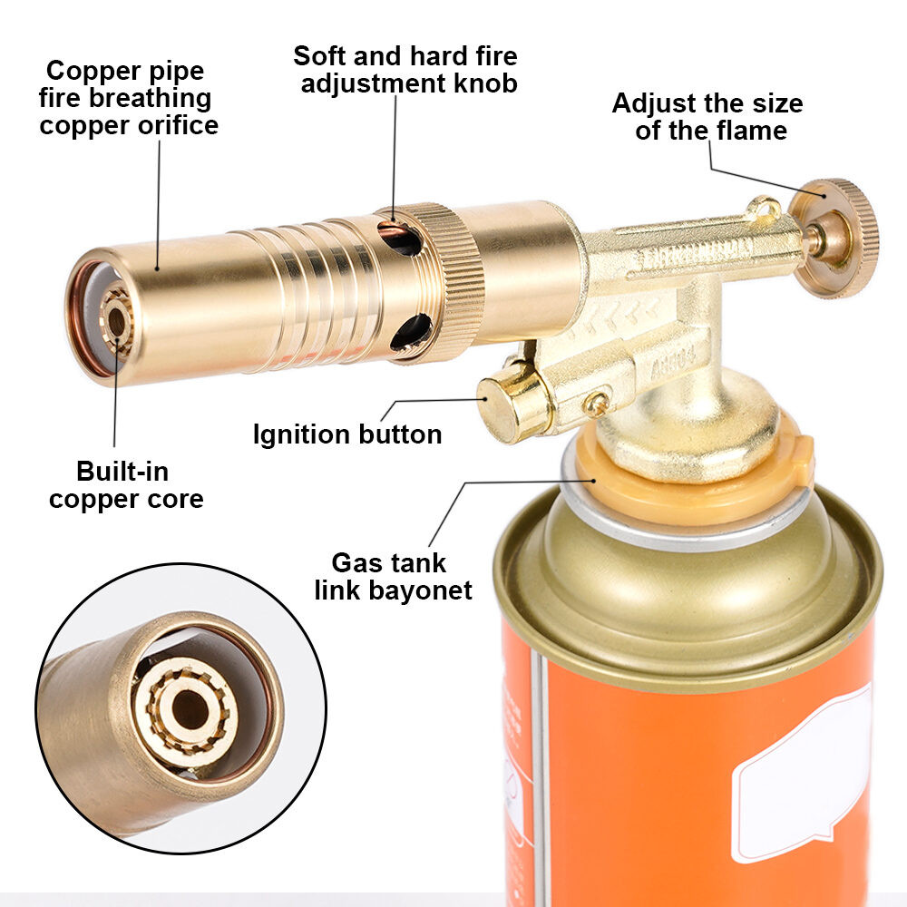 All Bronze Gas torch Welding Nozzle Heat Flame Gun Bronze Brazing Blow ...