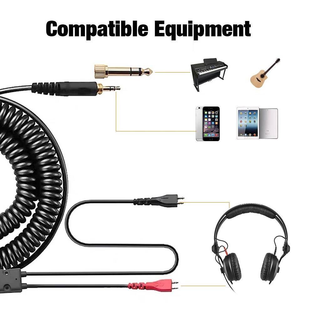 Audio Replacement Cable for Sennheiser- HD25 HD25-1 II HD25-C HD25-13 ...