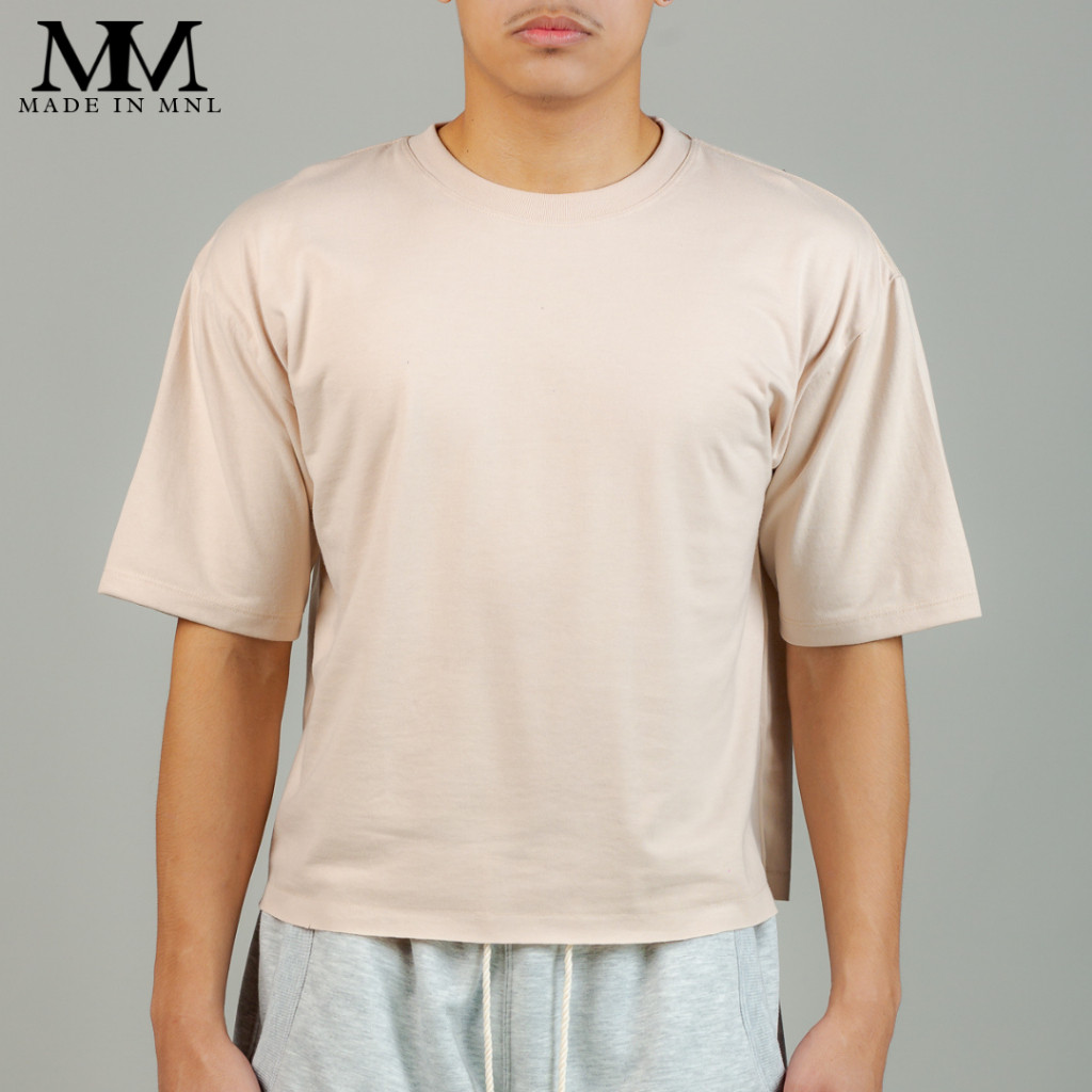 MadeInMNL Scissored Boxy Crop Shirt (Raw Hem) | Shopee Philippines