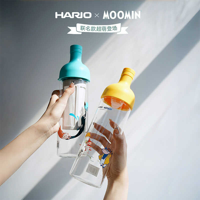 Japanese HARIO Pot Cold Brew Iced Coffee Fruit Tea Sealed Filter Moomin ...