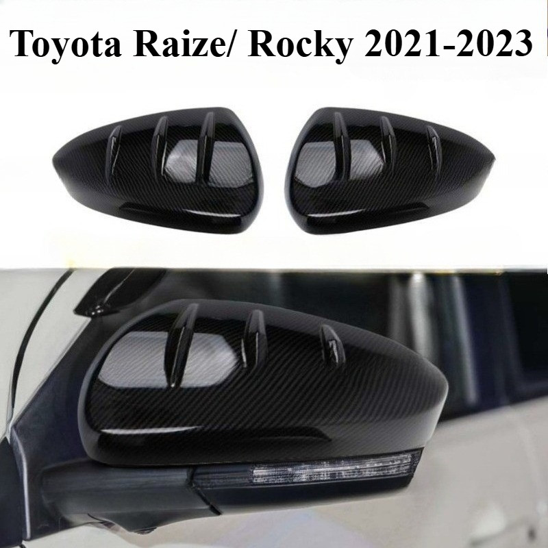 Toyota Raize/ Rocky 2021-2023 Side Mirror Chrome Carbon Cover Side Door ...