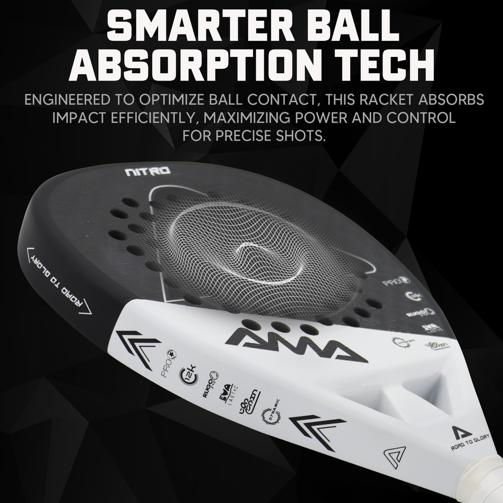 Amasport 12K Carbon Fiber Padel Racket,EVA Foam Core,Delivers ...