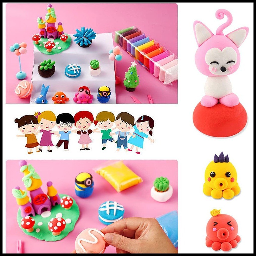 Super Lightweight Air Dry Modeling Clay Kit ( 36 Colors ) | Shopee ...