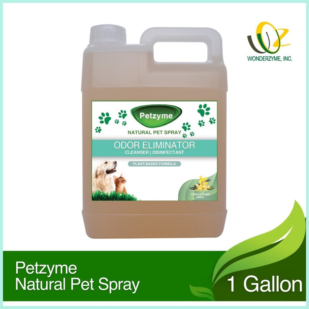 Petzyme 3 in 1 Pet Spray Odor Remover Disinfectant Cleaner (1 Gallon ...