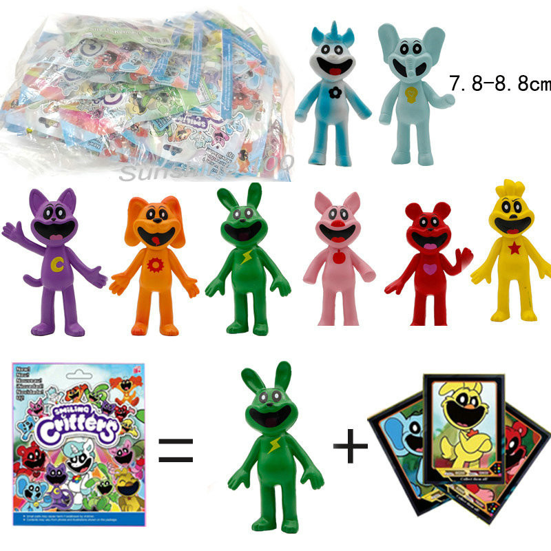 1Pack Random Smiling Critters Figure with Card Toy Horror Game Catnap ...