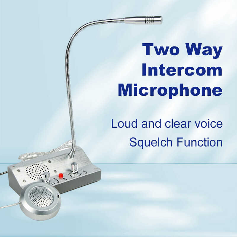 3 Mic and Dual way Intercom Speaker Microphone Talk Through Glass ...
