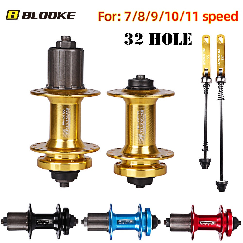 BLOOKE 36/32 Holes Hub Ball Bearing Hub MTB Bike Hub Disc Brake 7/8/9/10/11 Speed Front Rear ...