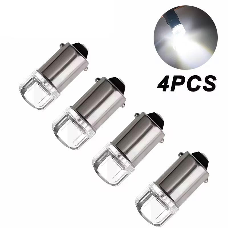 2/4pcs LED Indicator Bulb License Plate Bulb DC 12V BA9S T4W Led Bulb ...