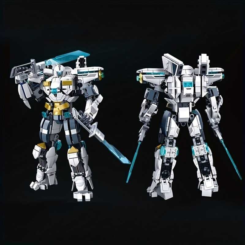 LY 561PcS Diy WHite HeAvy MecHA ASSembly Building Block Model Robot ...