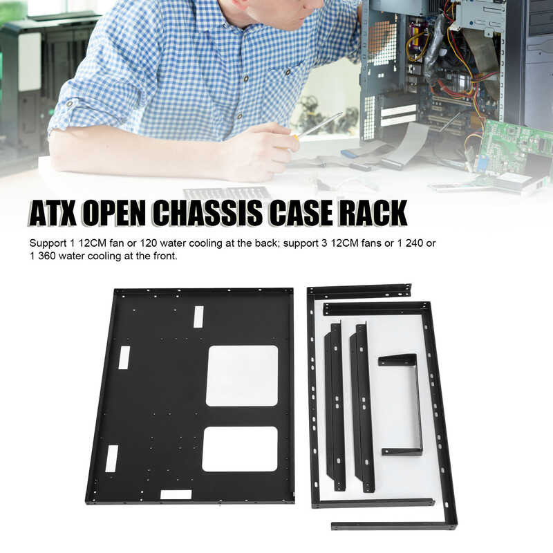 ATX Chassis Rack DIY Assembled Multifunction Gaming PC Case Open Frame ...