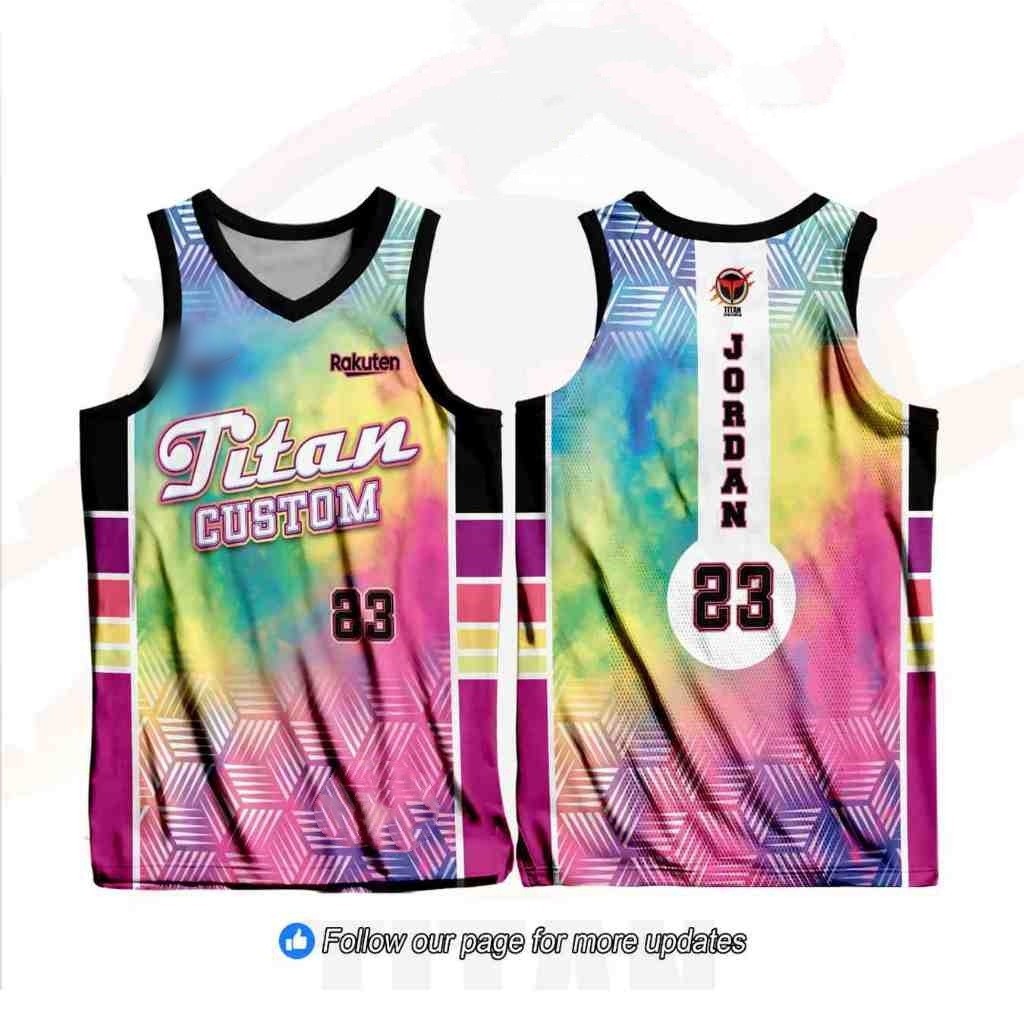 TxR NEON VIBRANT ABSTRACT BASKETBALL JERSEY SANDO AND SHORT FULL ...