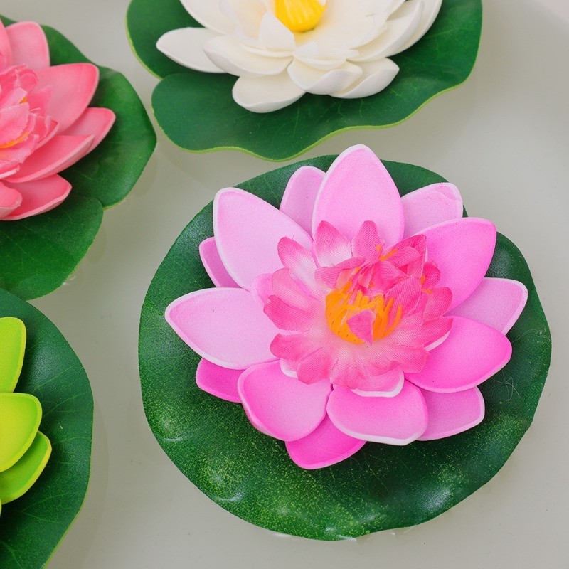 1/2/3pcs 10cm Simulate Floating Lotus Flower - For Pool, Fish Tank ...