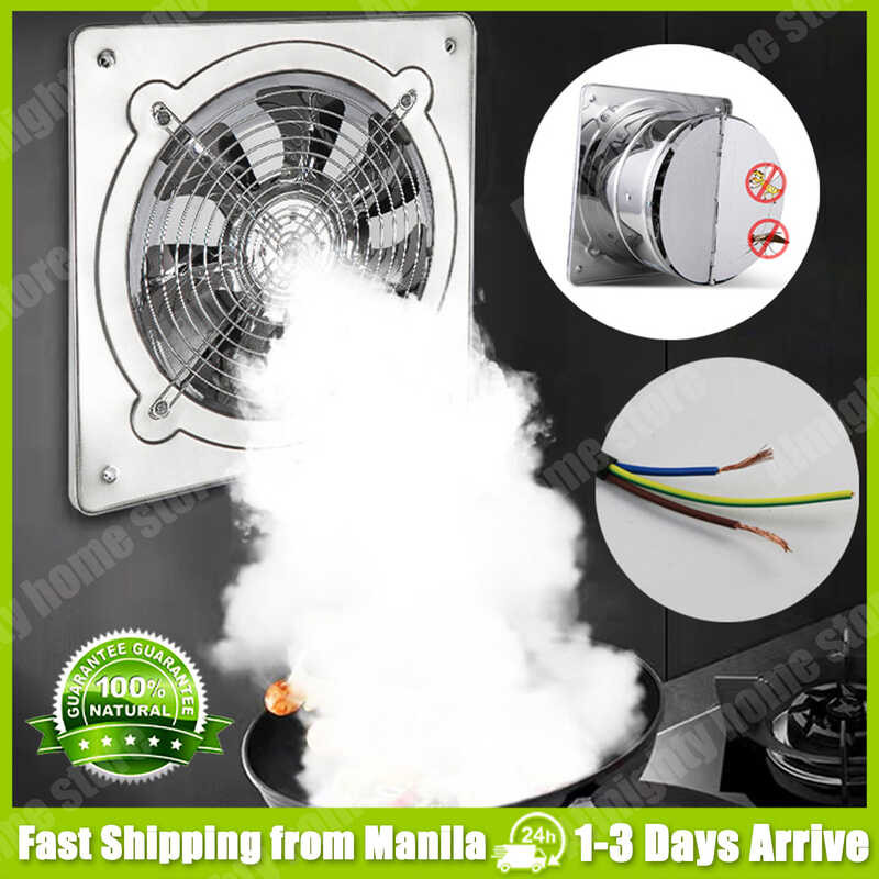 Stainless Makapangyarihang Ventilation Steel Oil Fume Fan Wall Mounted ...