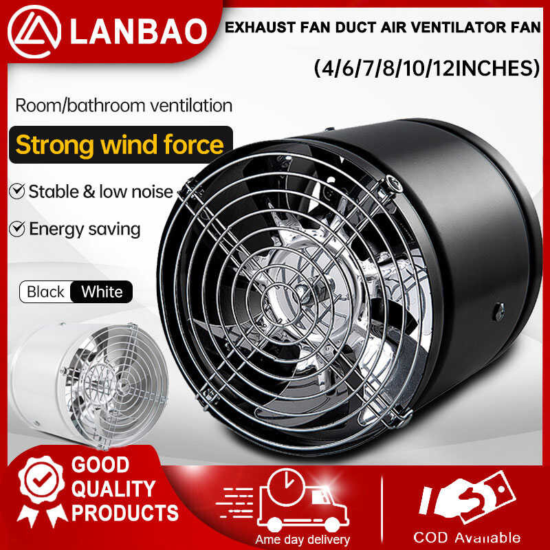 4/6/8/10/12Inch Inline Air Ventilator Metal Internal Ventilation Oil ...
