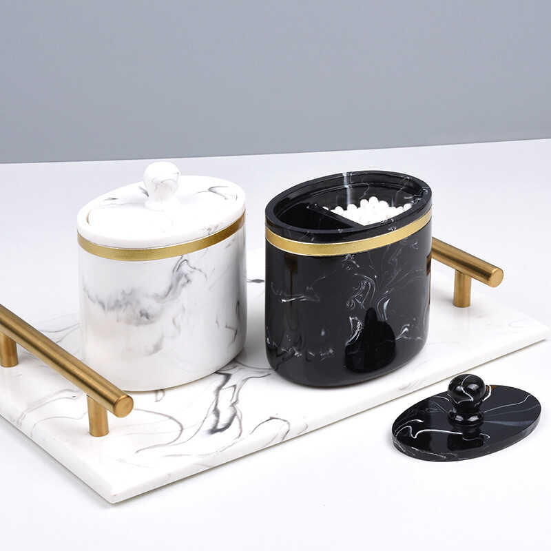 Cotton Resin Swab Box Covered Toothpick Holder Restaurant Tabletop ...