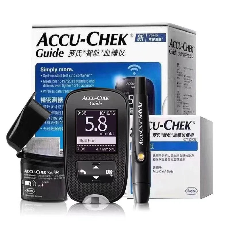 ACCU Guide Accu Chek Strips & Lancets Sets Glucose Meter Test Kit Free ...