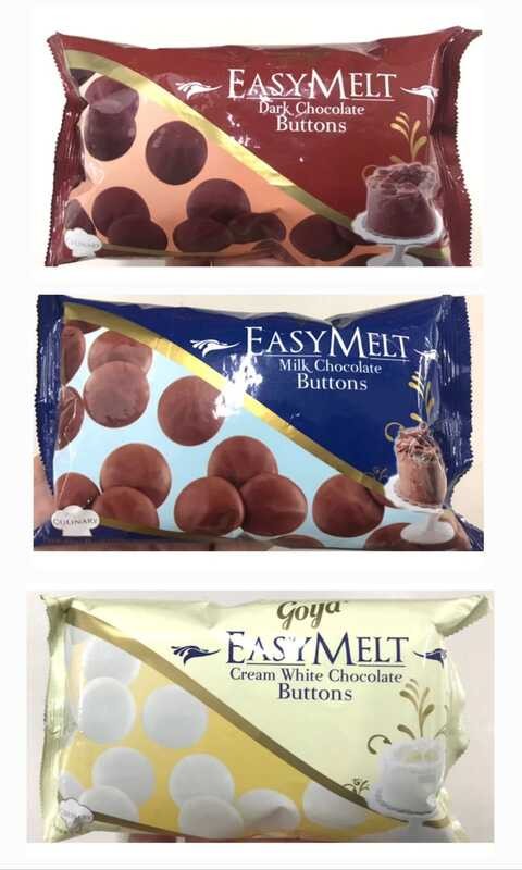 Goya Easy Melt Chocolate Buttons 180g Cake Baking ( Dark, Milk or White ...