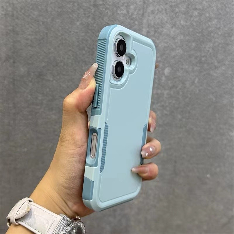 Luxury 2-in-1 Shockproof Two-color Hard Phone Case for iPhone 16 Pro ...