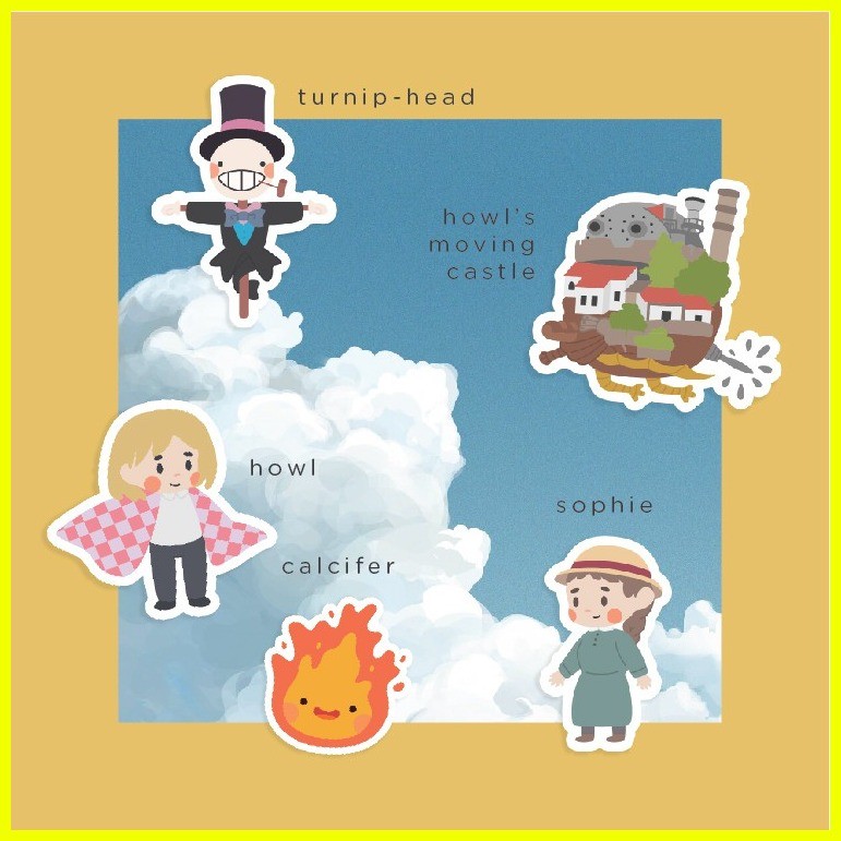 Howl's Moving Castle Sticker Pack (Studio Ghibli) | Shopee Philippines
