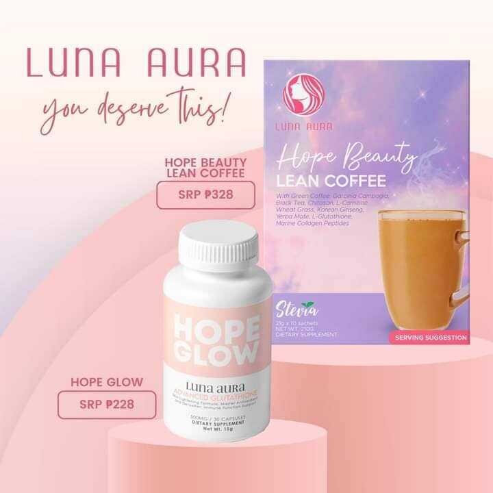 New Authentic Luna Aura Beauty Lean Coffee and Hope Glow Advanced ...
