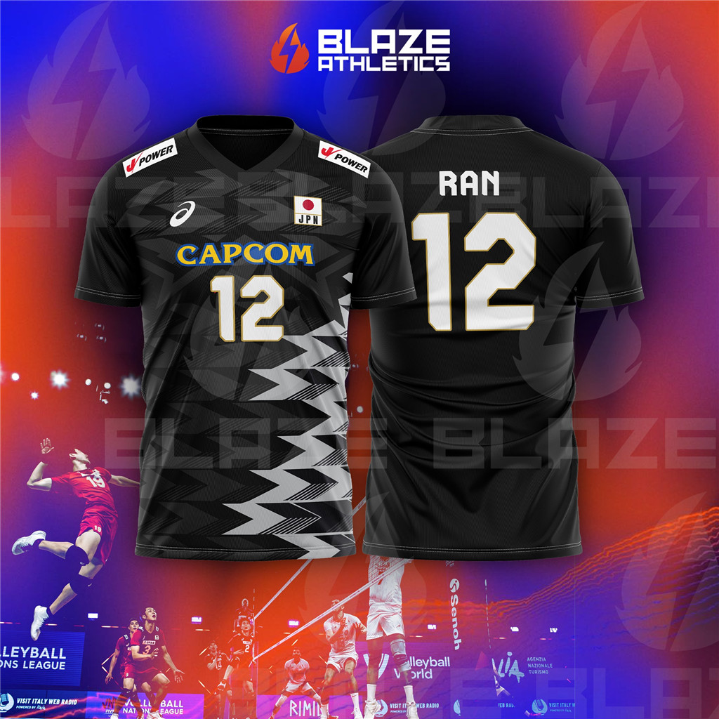 Japan Olympic Volleyball Jersey Nishida Yuji Black Casual Women Men ...