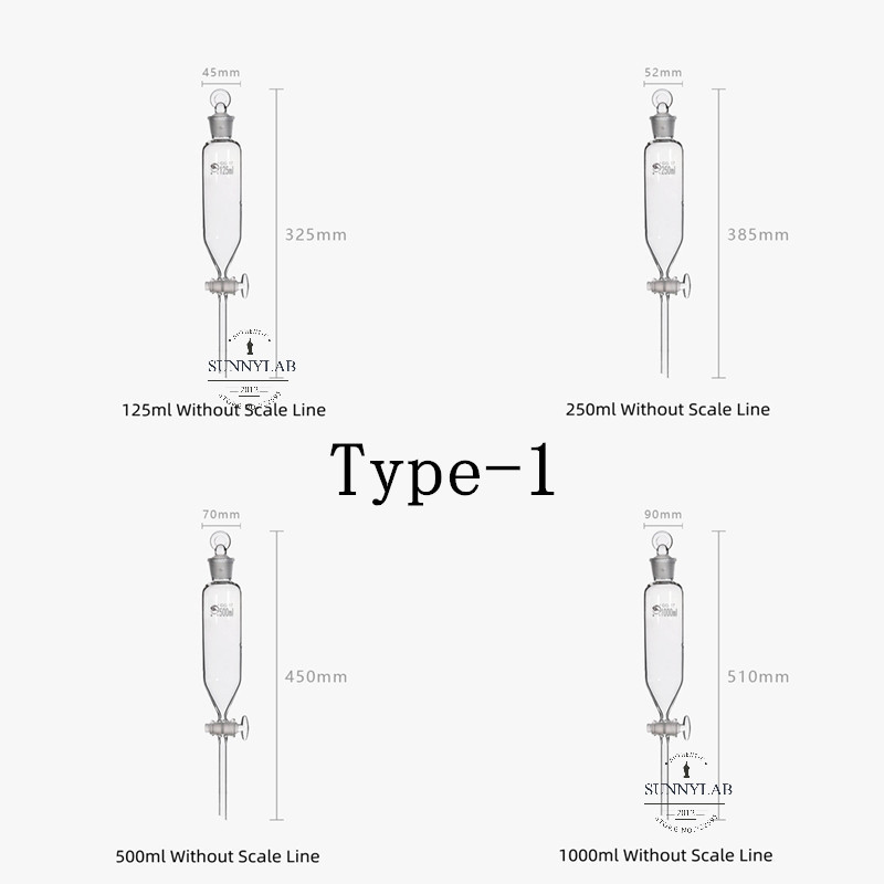1Pcs/Lot Cylindrical separatory funnel, Graduated cylindrical ...