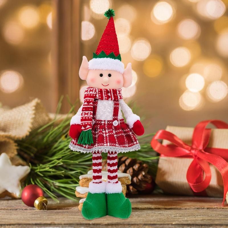 Christmas Figurine Standing Doll Large Stuffed Plush With Retractable ...
