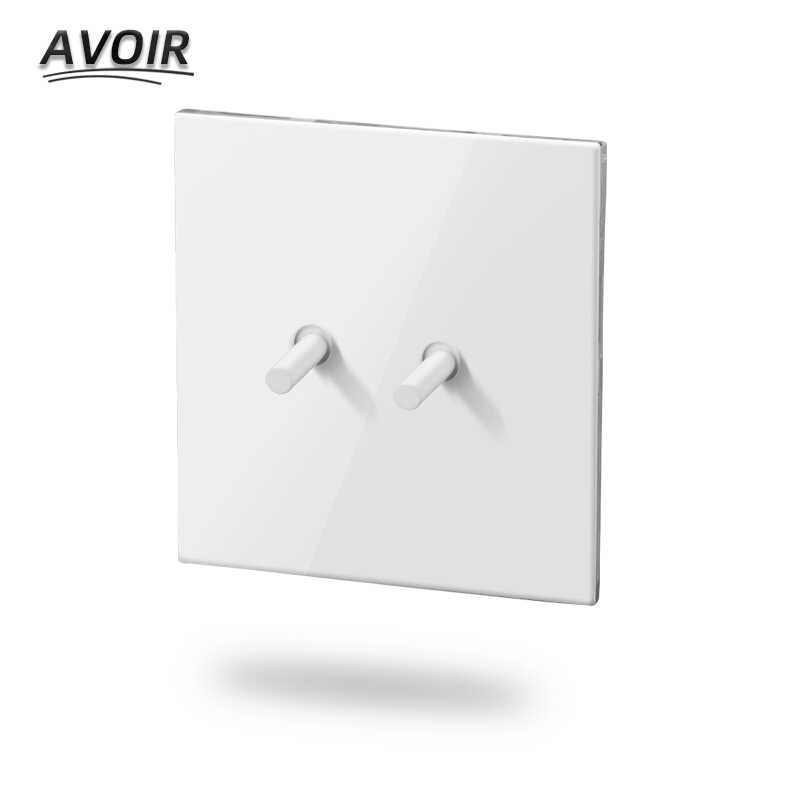 Avoir Toggle White Stainless Steel Panel Vintage Wall Light Switch 220V ...