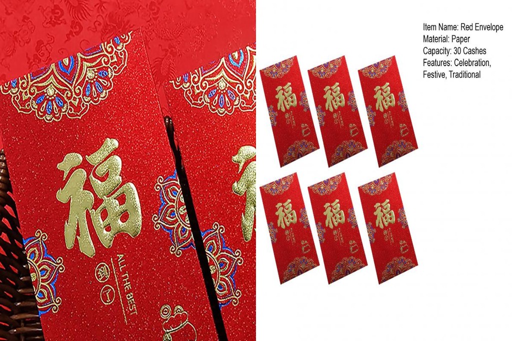 Red Envelope for Gifting Festive Money Envelopes 6pcs Year of the Snake ...