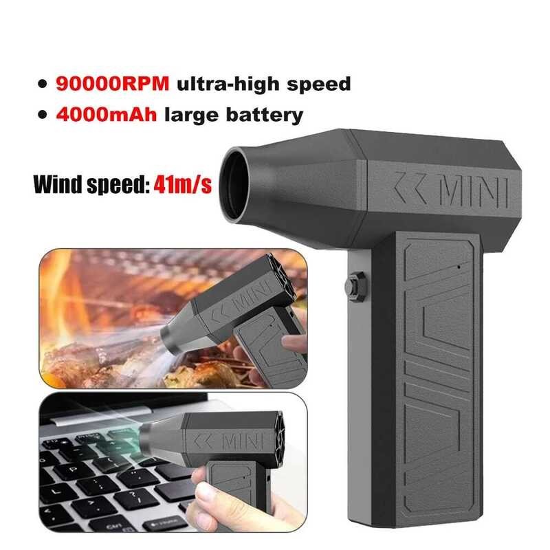 W Outdoor Cooking BBQ Fan Electric Air Portable Grill Combustor Fire ...