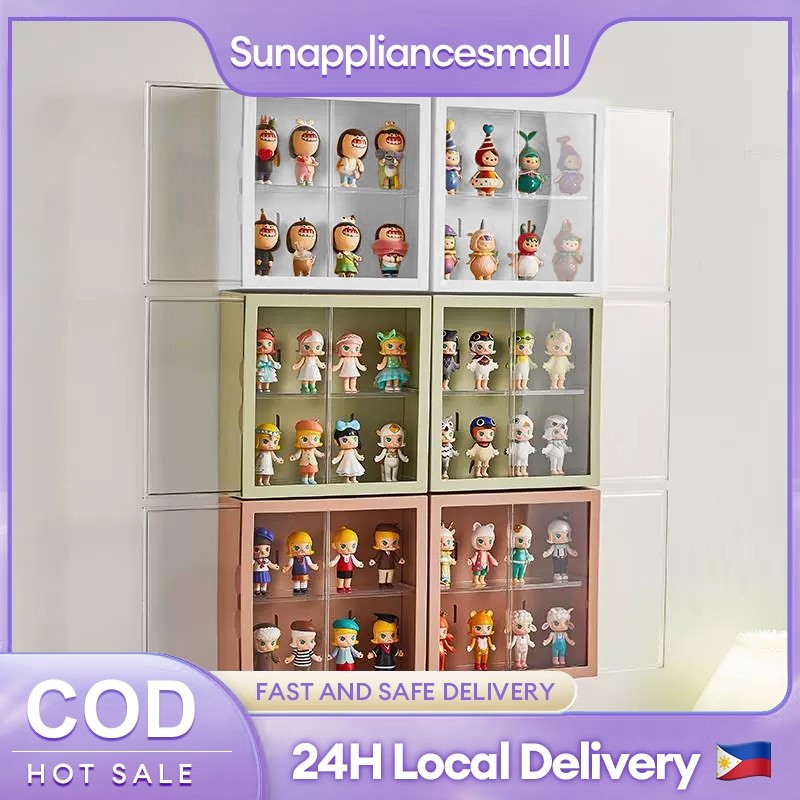 Mini doll display box Wall mounted transparent display box Blind box ...
