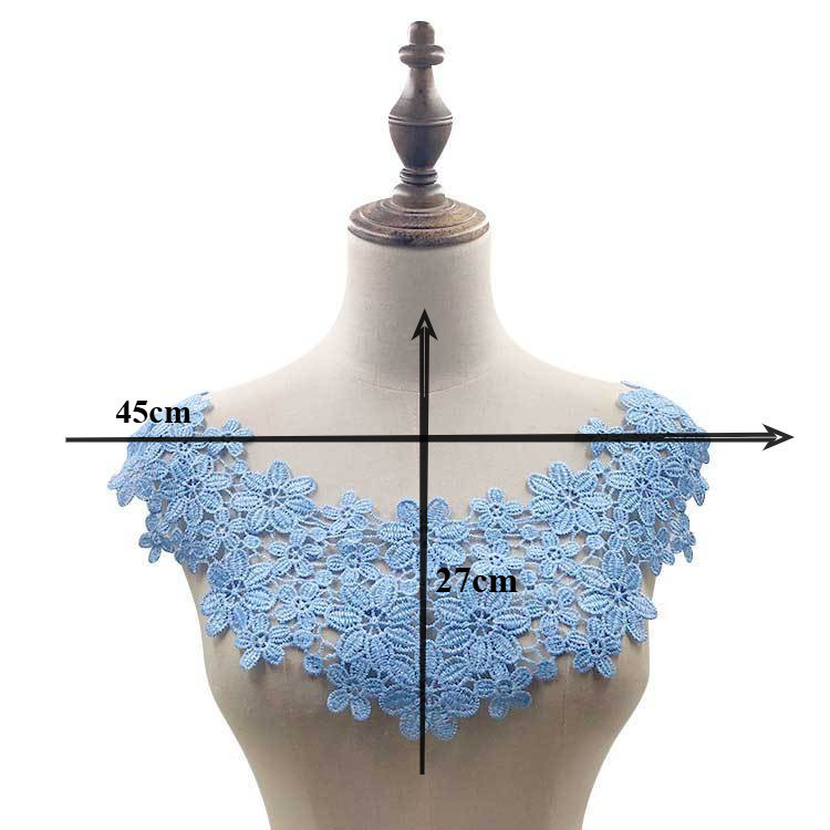 Lace Fake Collar Embroidered Lace Applique Detachable Front / Back ...